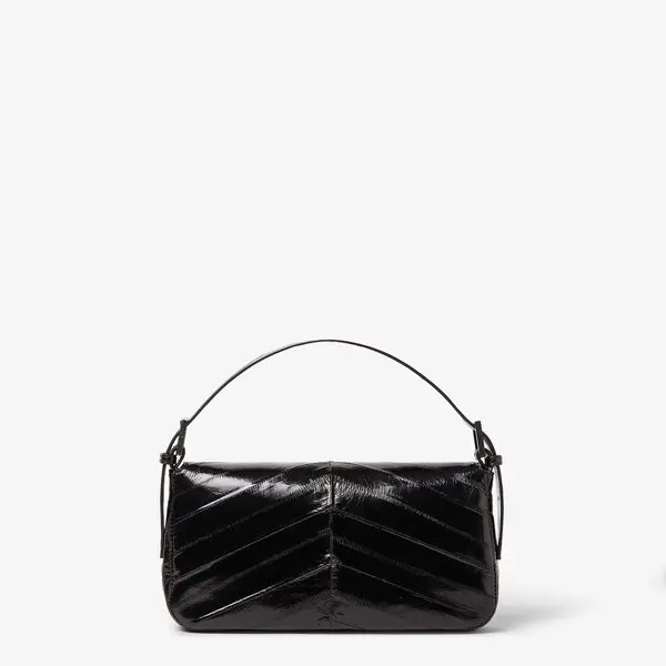 Fendi Baguette® 26424 Black Inlaid Hagfish Leather Bag